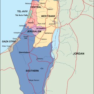 israel mapa politico vectorial digital | Mapas municipios vectoriales ...