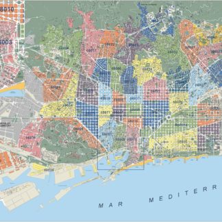 Barcelona EPS mapa vectorial | Mapas municipios vectoriales de España